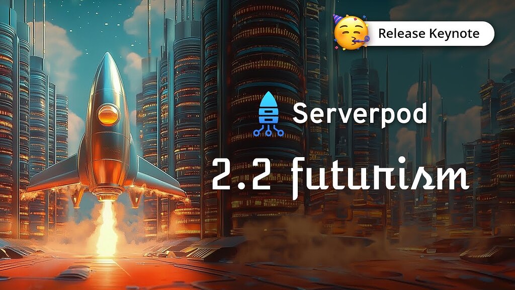 Serverpod 2.2, "Futurism," is out. 🚀 The main new feature is a complete ...